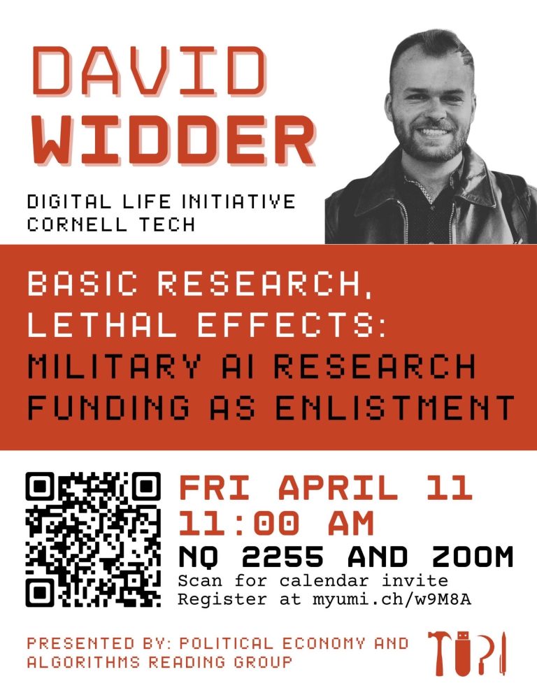 Political Economy & Algorithms RIW | David Widder: Basic Research ...